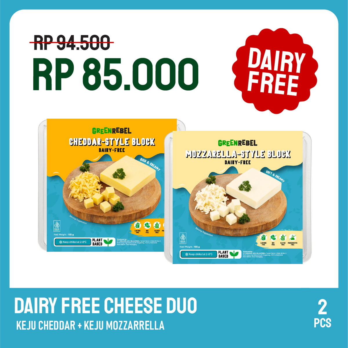 Green Rebel Dairy Free Duo | Keju Vegan | Bebas Laktosa – Green Rebel Foods